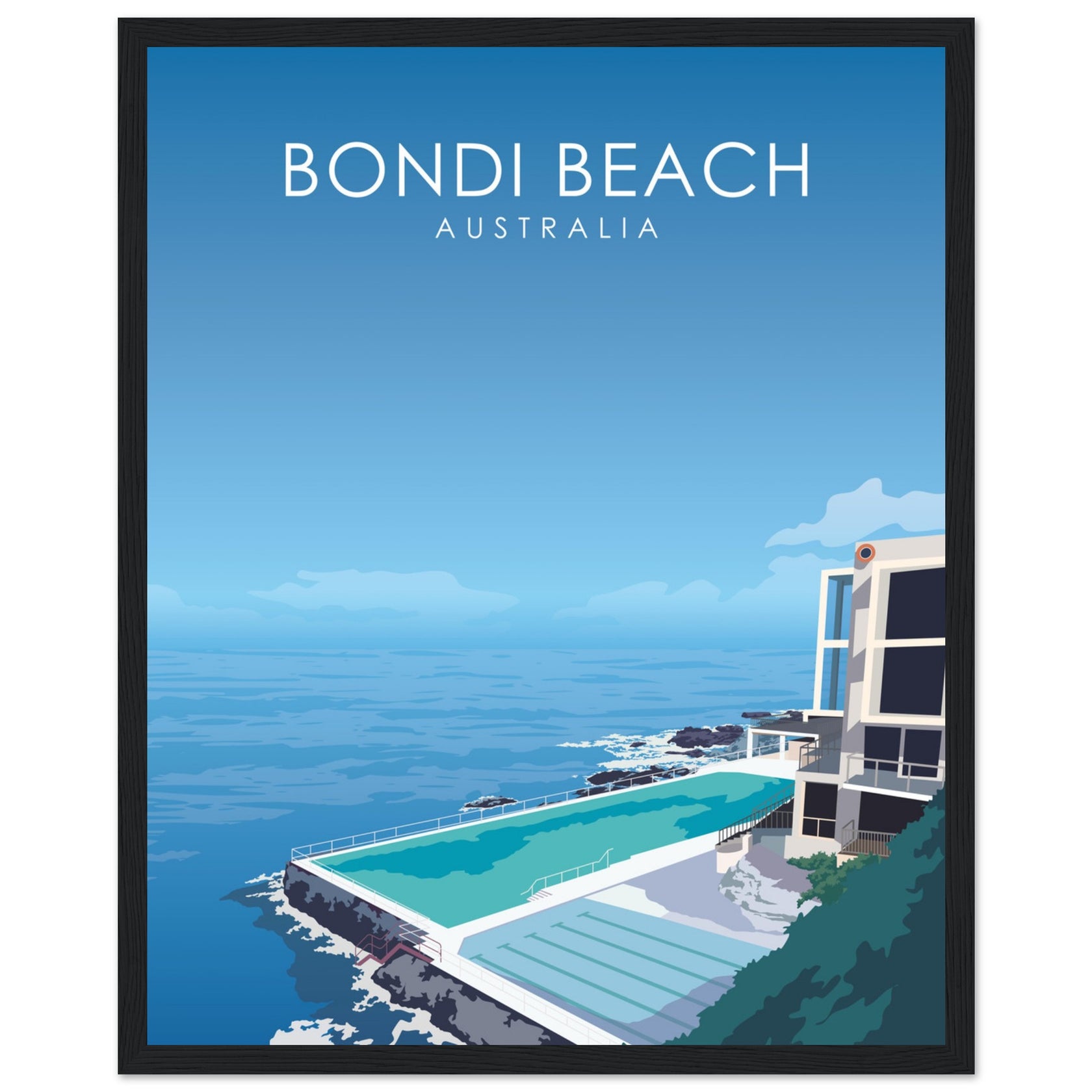 Bondi Beach Poster | Bondi Beach Wall Art | Bondi Beach Daytime Print ...