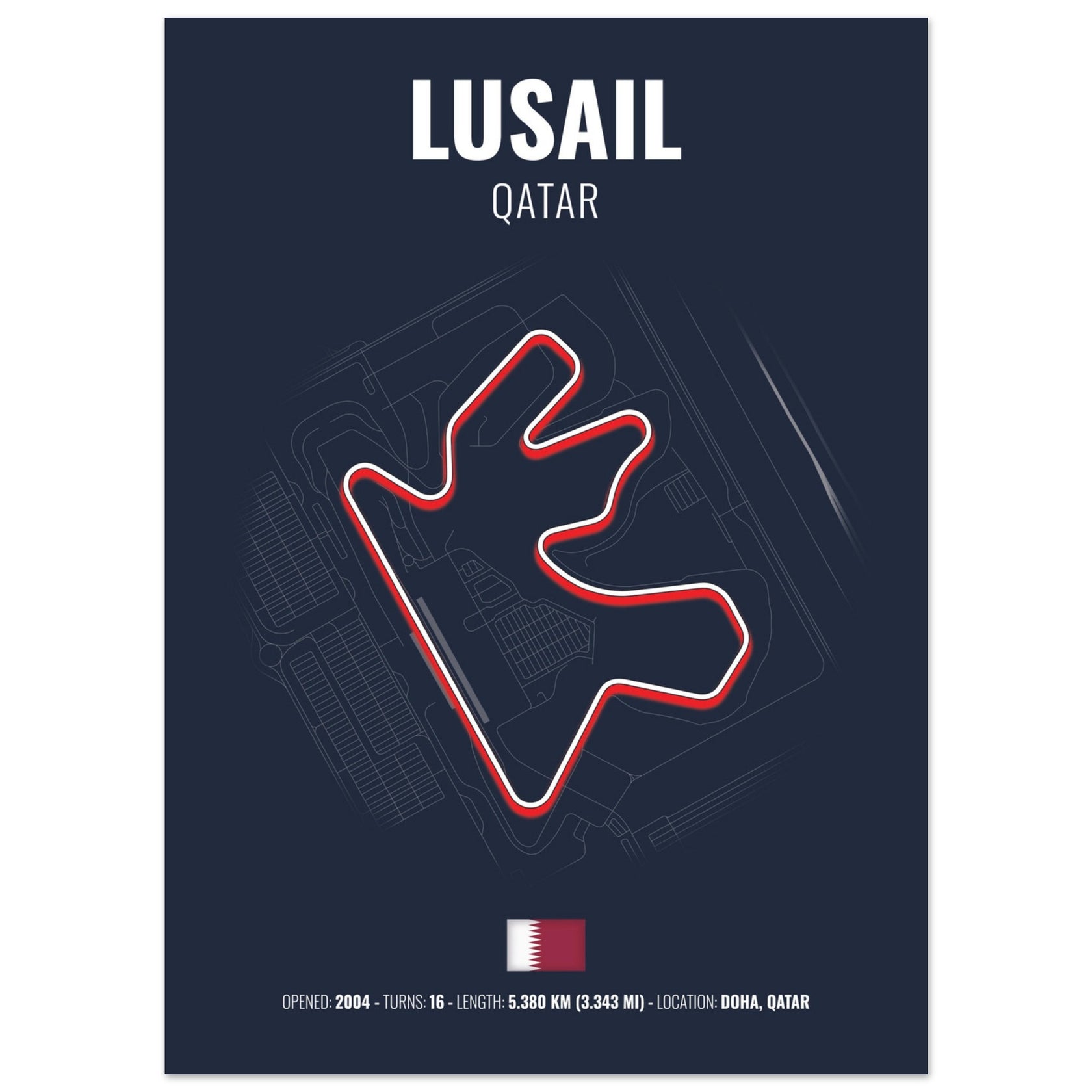 Lusail Formula 1 Poster | Lusail Formula 1 Print – Favourite Place Prints