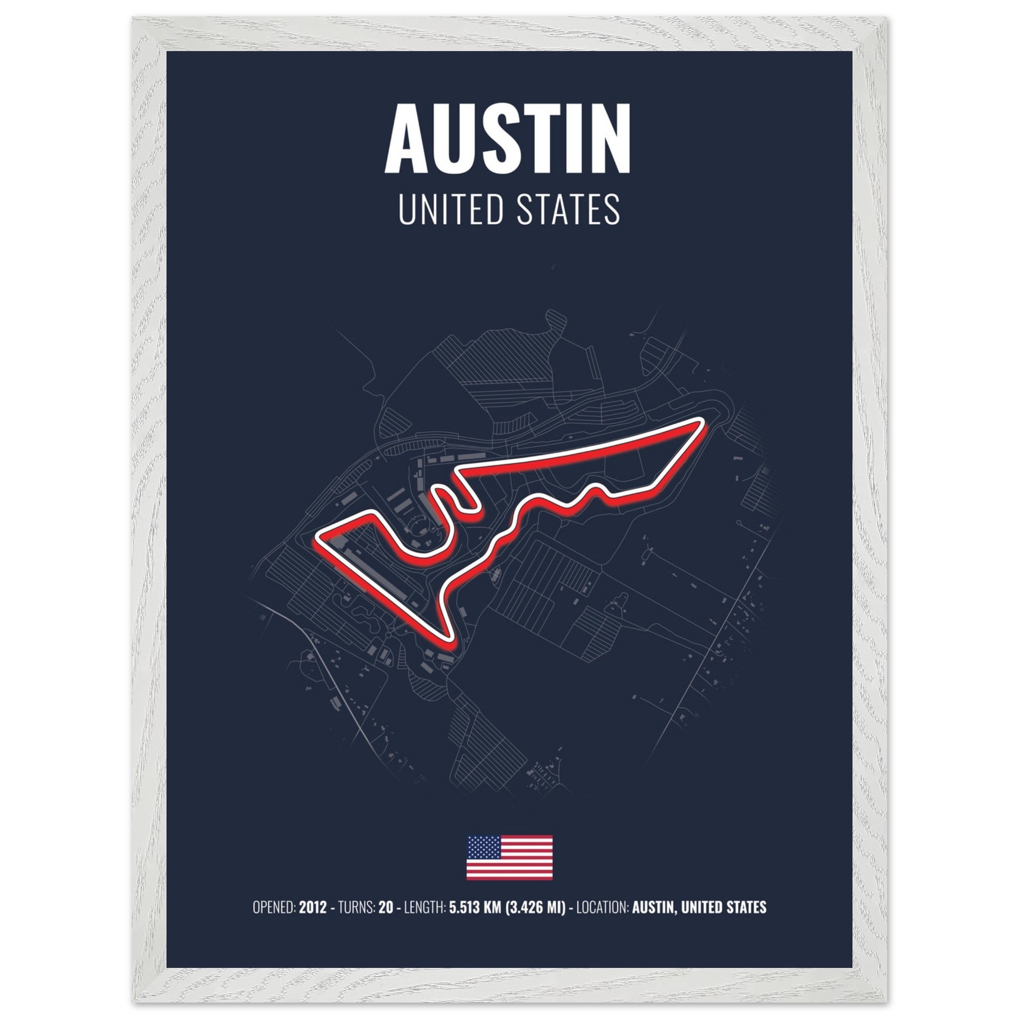 Austin Formula 1 Poster | Austin Formula 1 Print – Favourite Place Prints