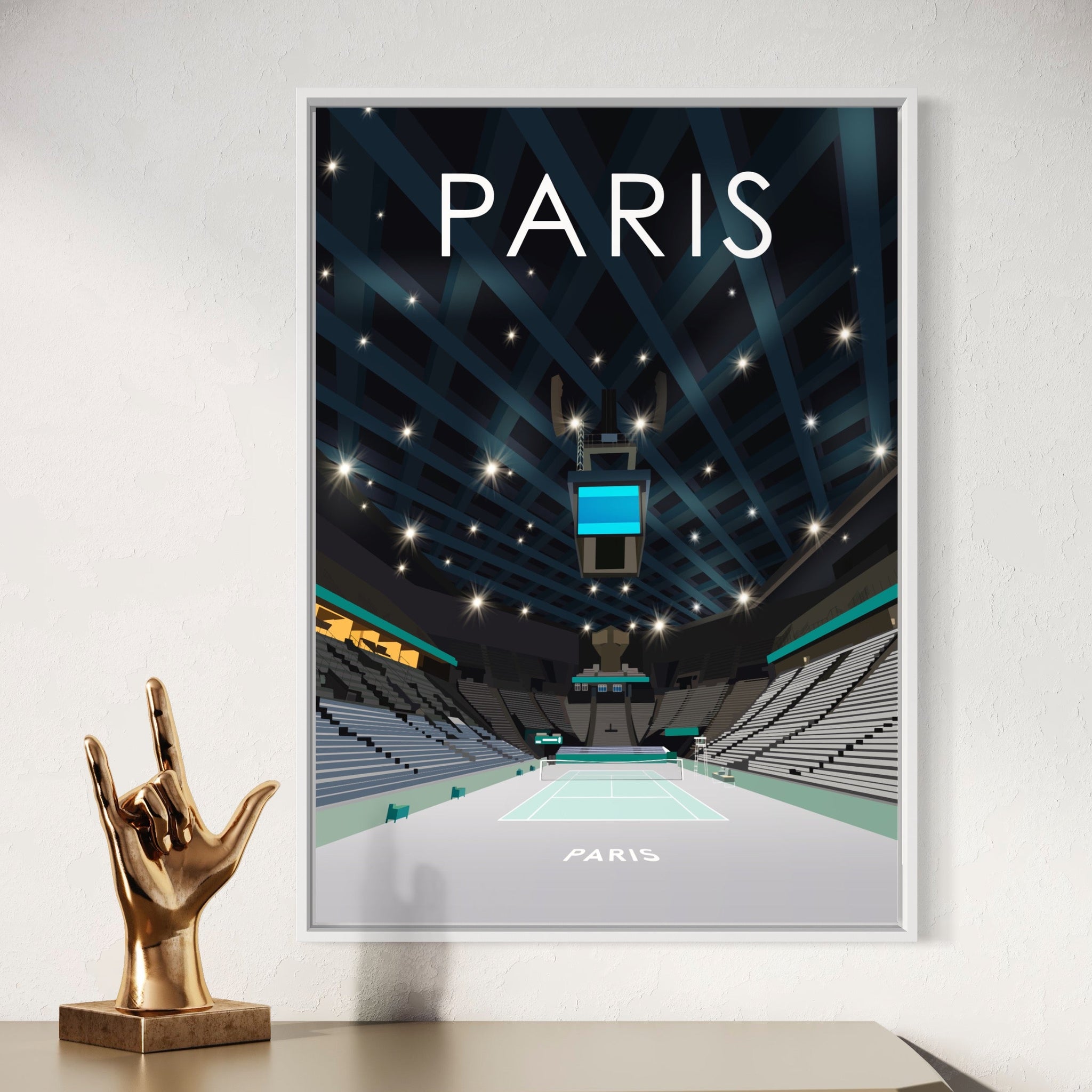 Paris Indoors ATP Masters Tennis Stadium Poster – Favourite Place Prints