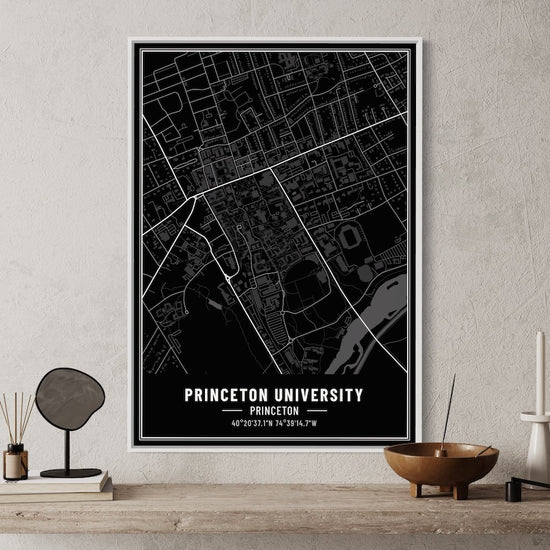 Princeton University Map Poster | Princeton University Map Wall Art ...