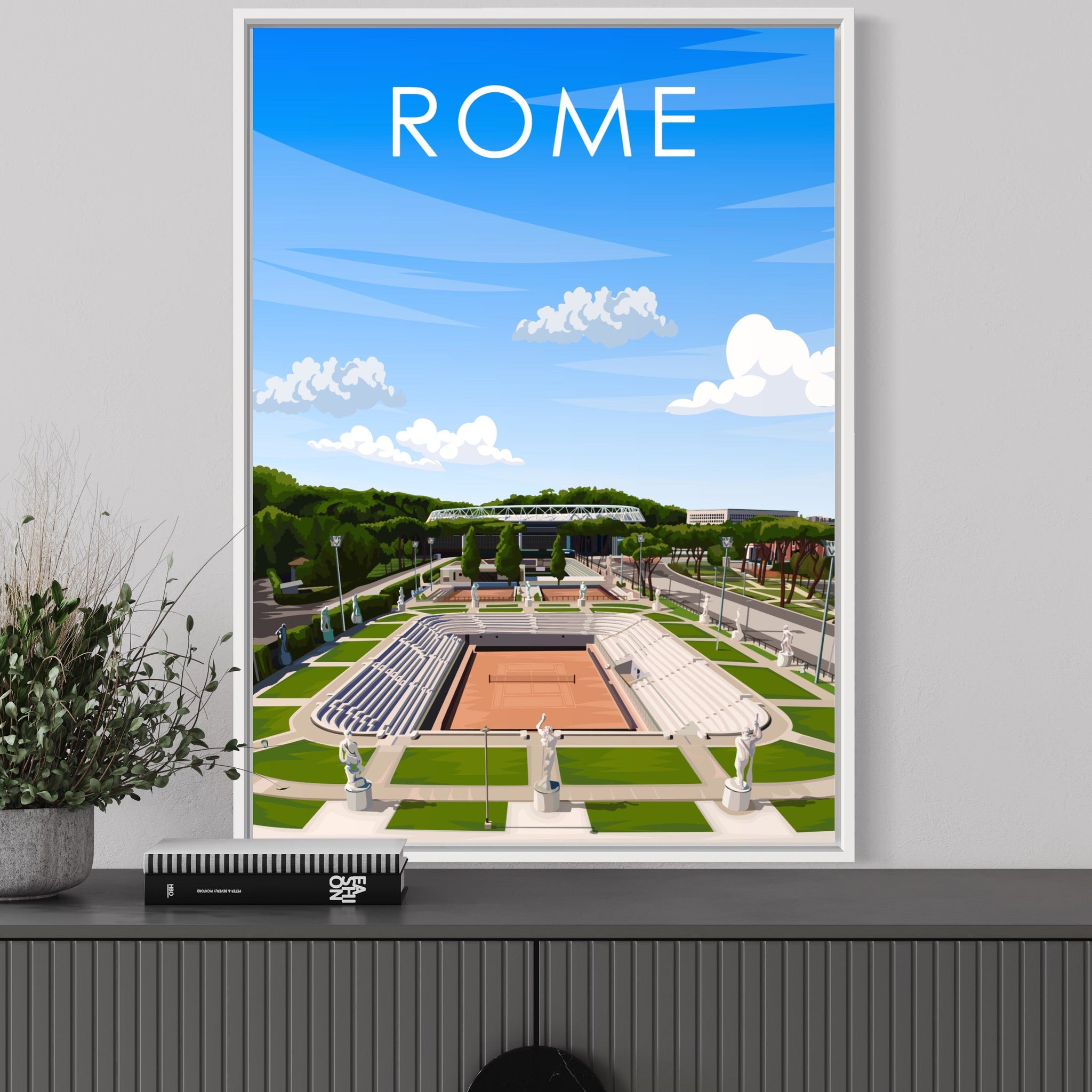 Rome ATP/WTA Masters Pietrangeli Tennis Stadium Poster – Favourite ...