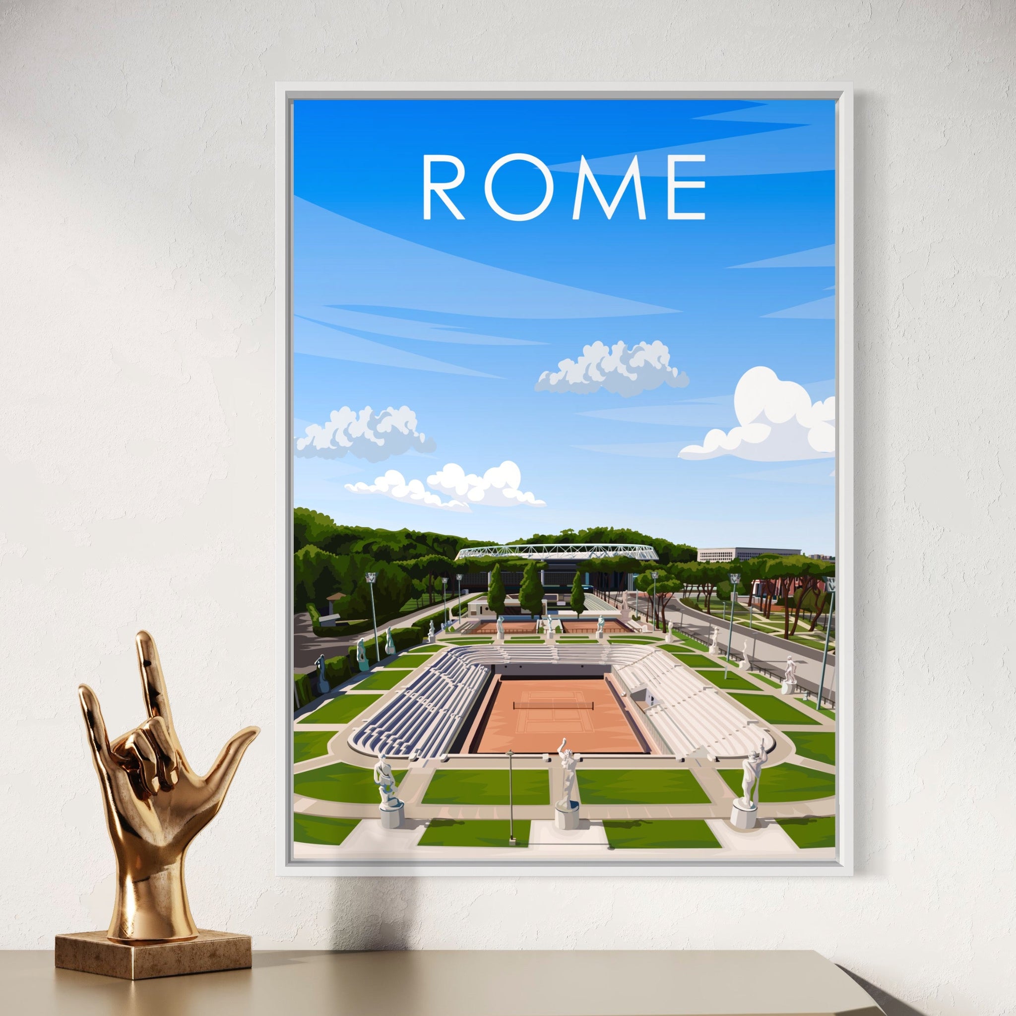 Rome ATP/WTA Masters Pietrangeli Tennis Stadium Poster – Favourite ...