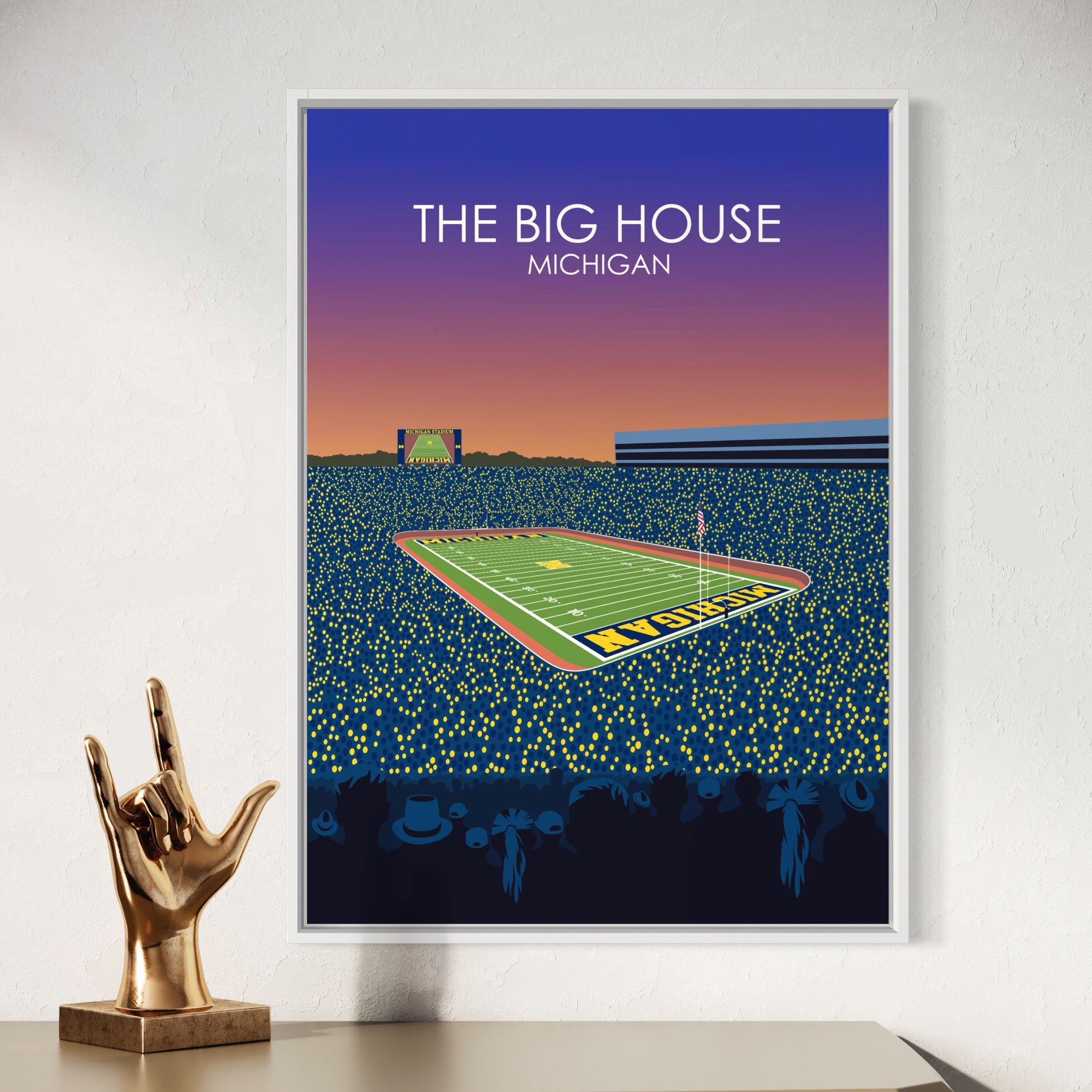 The Big House Poster | University of Michigan College Football Stadium ...