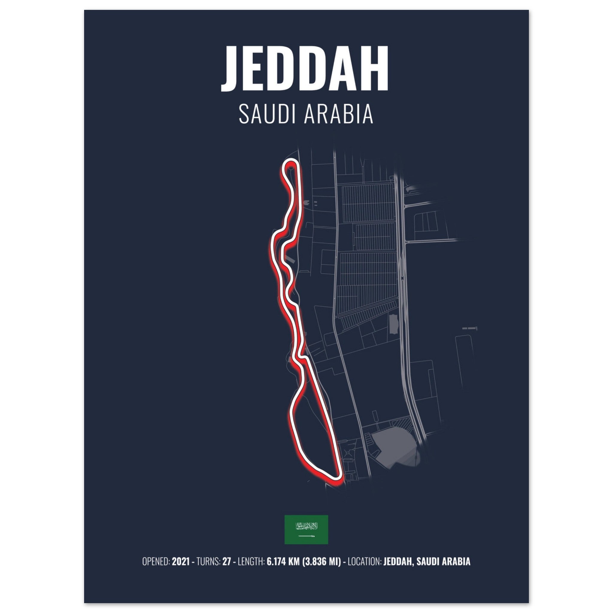 Jeddah F1 Grand Prix Poster | Jeddah F1 Grand Prix Print – Favourite ...